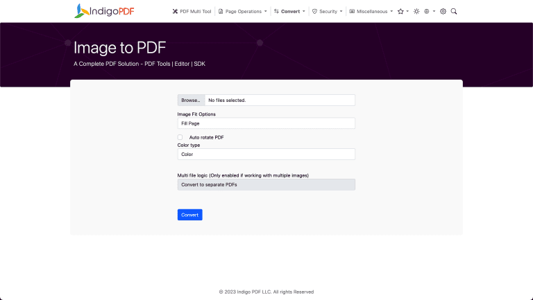 Image to PDF | Support Indigo PDF