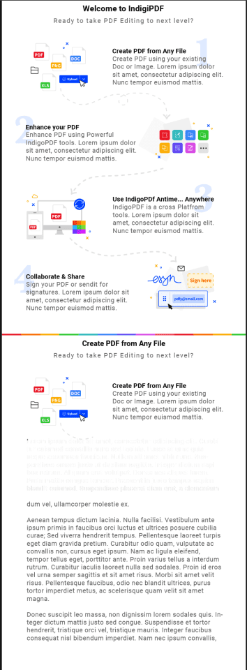PDF To Single Page | Support Indigo PDF
